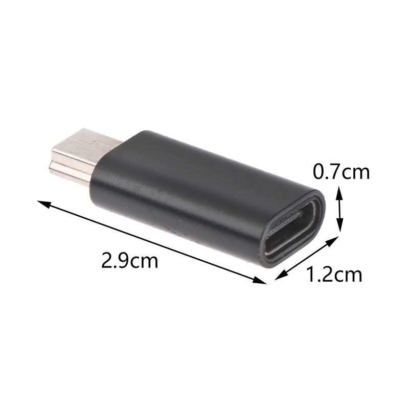 【Top-rated】 Mini 5 Pin USB Adapter B Male to USB Type C Female Data ...