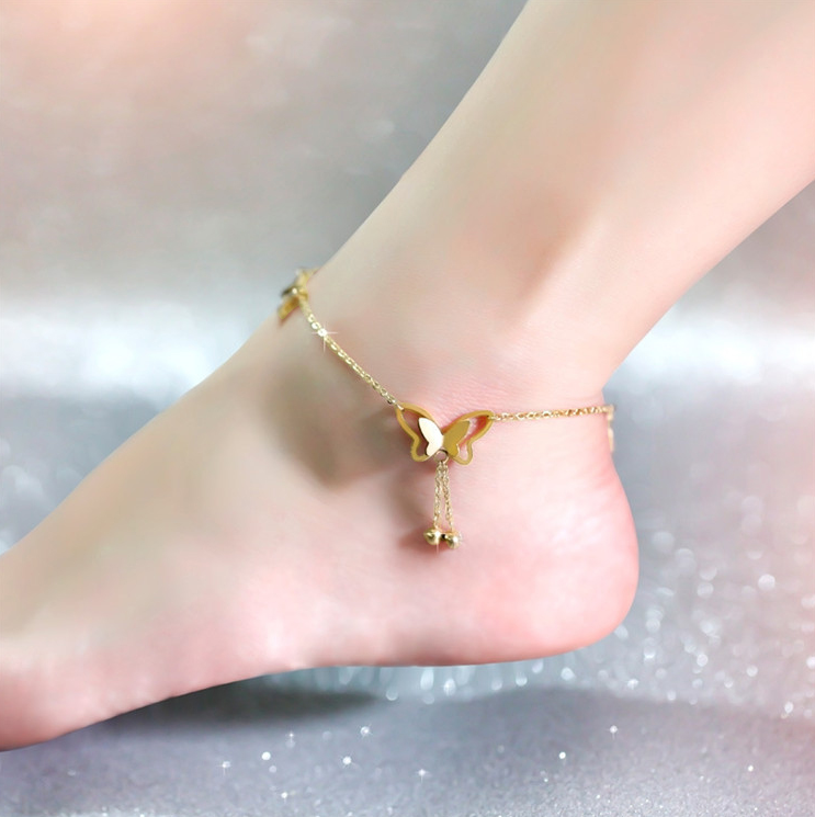 Women Rose Butterfly Anklet (Payel) (Nupur) for Women and girls