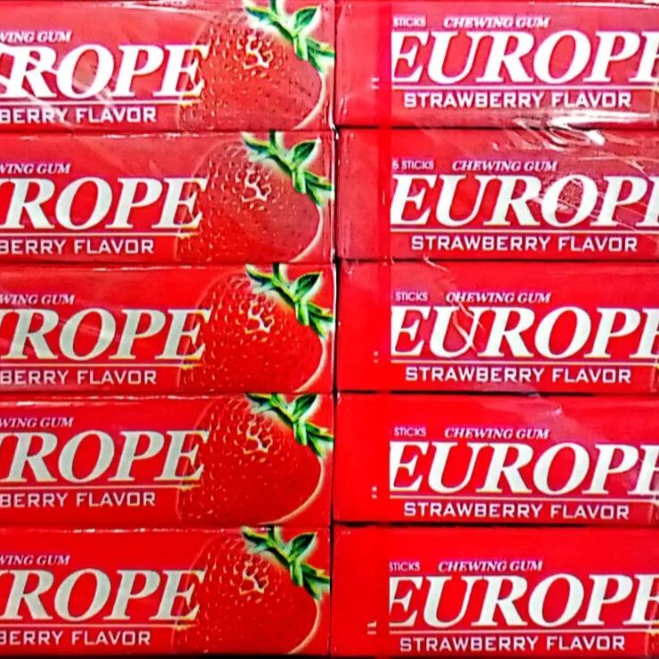 Europe Chewing Gum Strawberry Flavor 5 Box (5 Sticks Per Box) | Daraz ...
