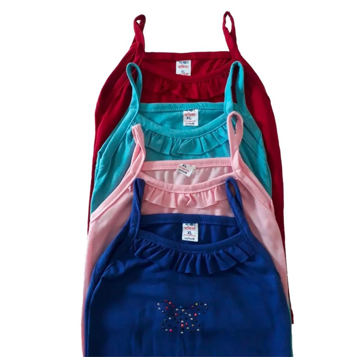 3 pcs Girls Summer Fancy Frock,Baby Girl Tops (Multicolor),tantop frock ...