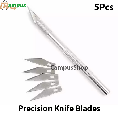 Precision Knife With 5 Blades (Aluminium Body) | Daraz.com.bd