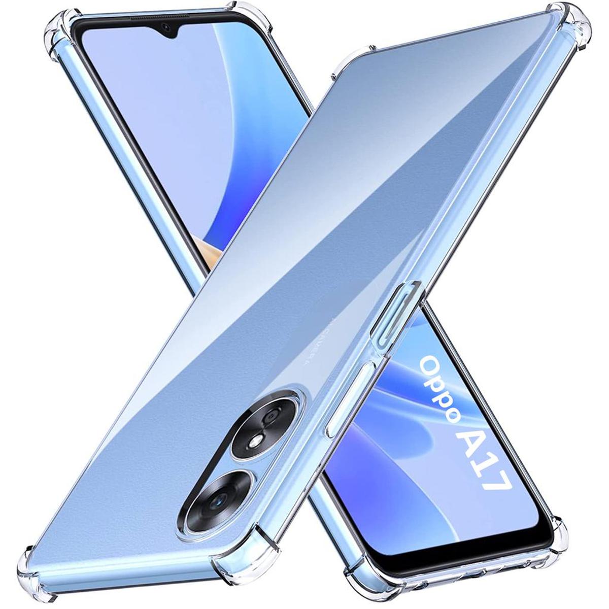 OPPO A17 Shockproof Bumper Case with Clear Soft TPU Protective Phone ...