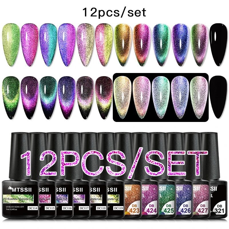 Mtssii 60/40Pcs Gel Nail Polish Set Vernis Semi Permanent UV Gel Varnish for Manicure Set Soak ...