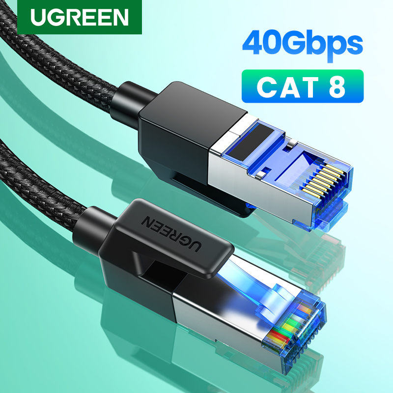 UGREEN Ethernet Cable CAT-8 40Gbps 2000MHz CAT-8 Networking Nylon ...