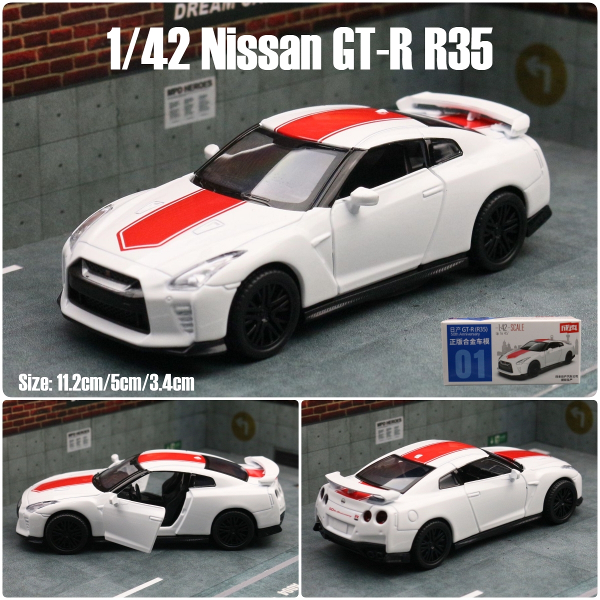 1/36 Nissan Skyline GTR R34 Toy Car Welly Diecast Metal Miniature Model ...
