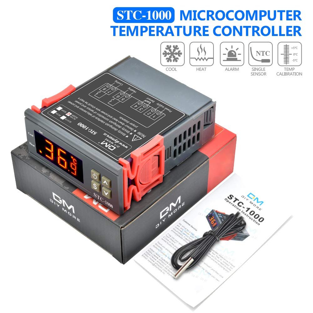 STC-1000 DC 12V 10A Microcomputer Digital Display Temperature Controller - Accurately Control ...