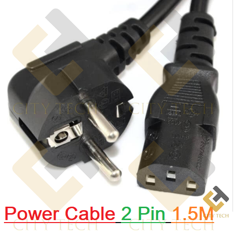 Power Cable 2 Pin 1.5M For Desktop, Laptop, Monitor, Printer | Daraz.com.bd