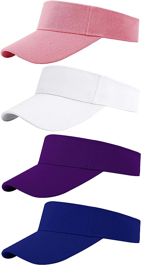 Sports Cotton Twill Sun Visor Hats – Adjustable Clip-on Visor Cap for ...