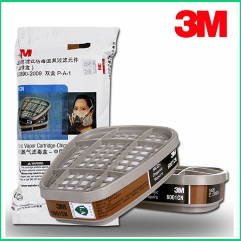 3M Respirator Cartridge 6001, Helps Protect Against Organic Vapors ...