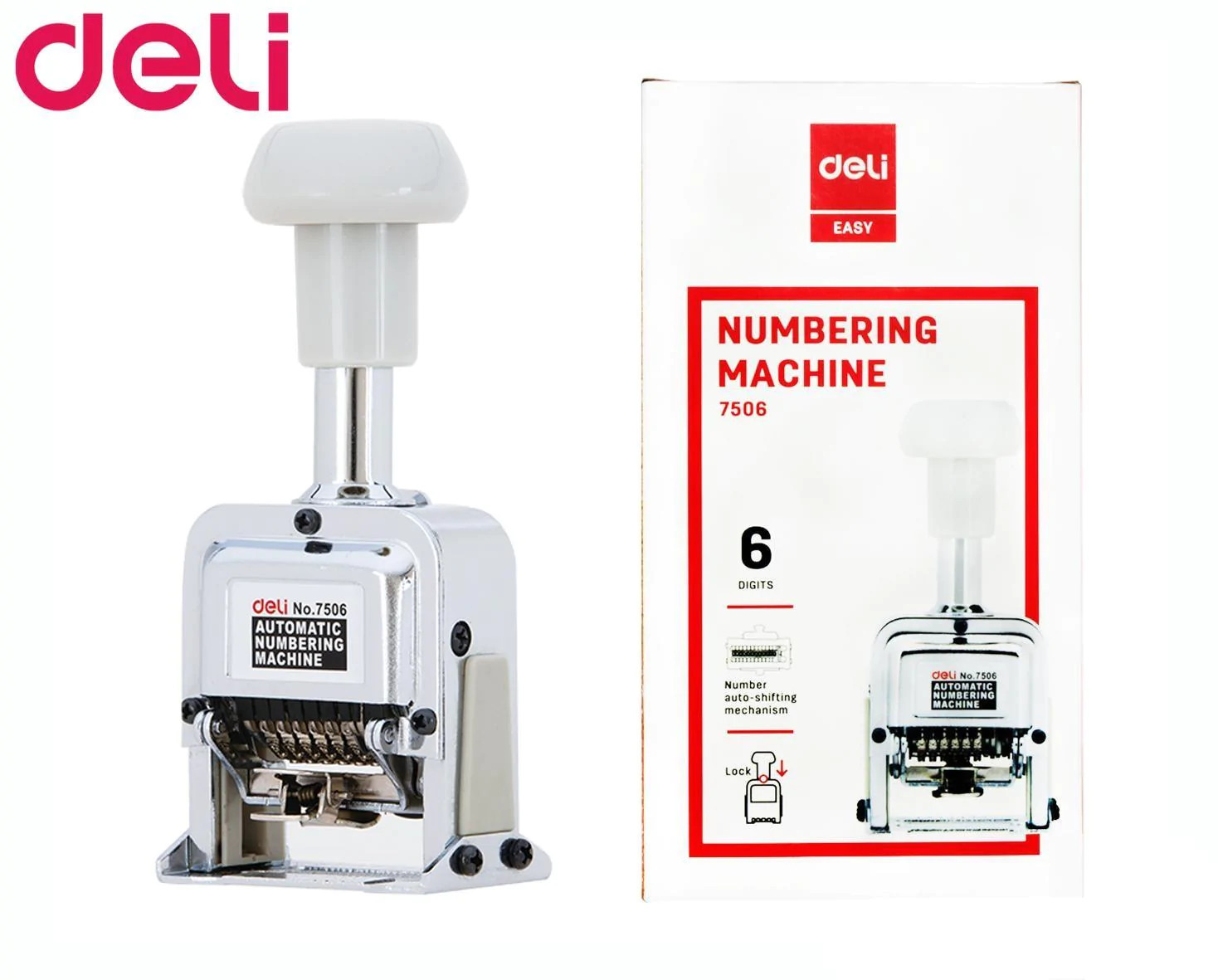 Deli E7506 Auto Numbering Machine 6Digits | Daraz.com.bd