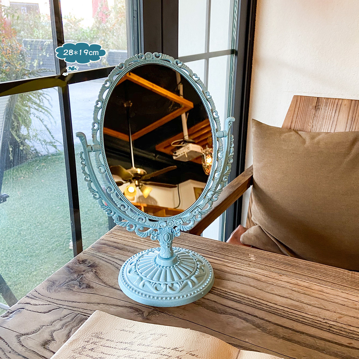 European-style retro double-sided makeup mirror Lovely girl heart ...