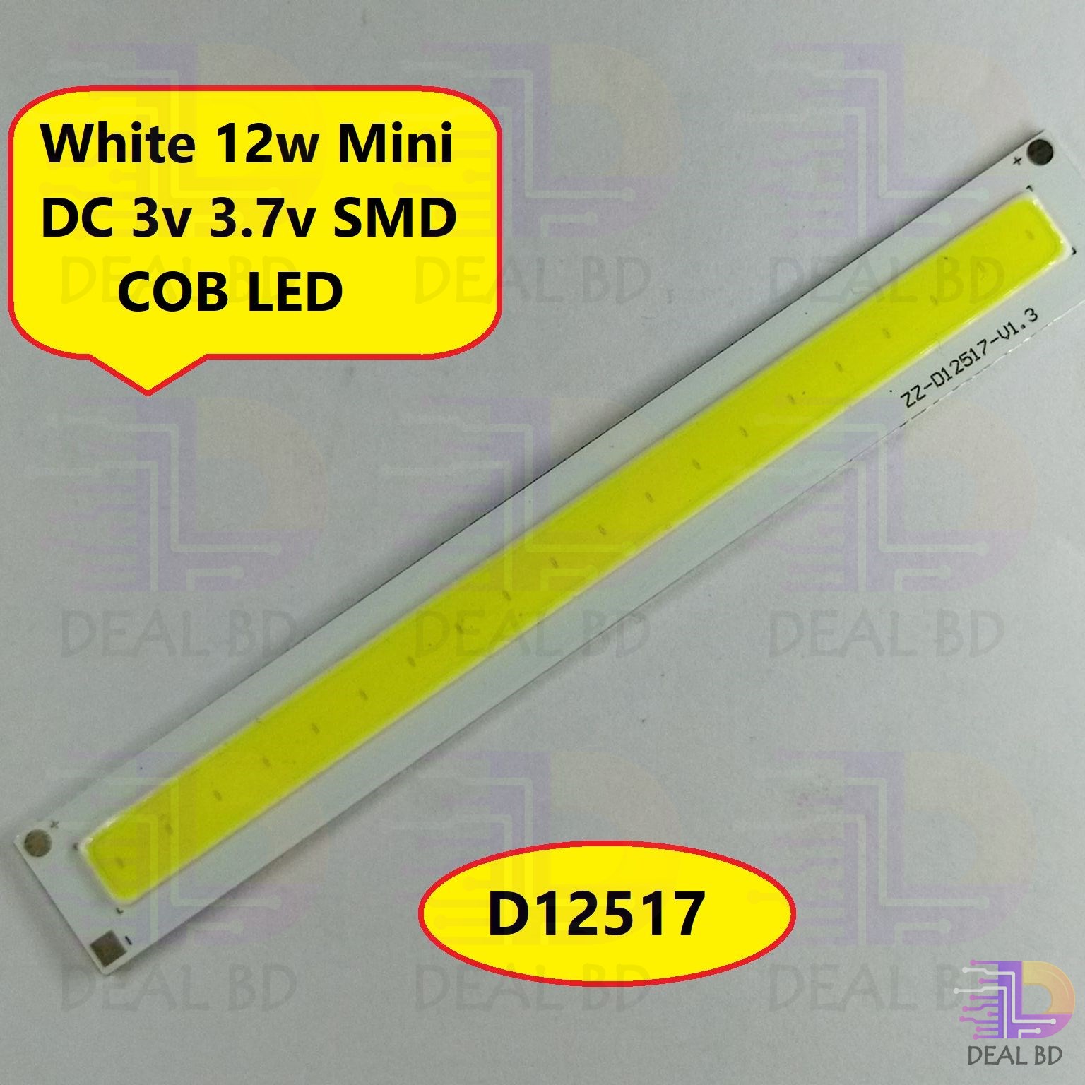 White 12w Mini LED DC 3v 3.7v SMD Strip COB Bead Chip For Bulb Light ...