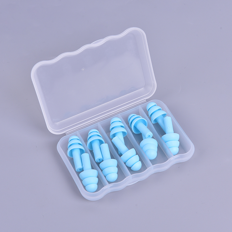 5Pairs Silicone Ear Plugs Sleep Earplugs Noise Reduction Swimming ...
