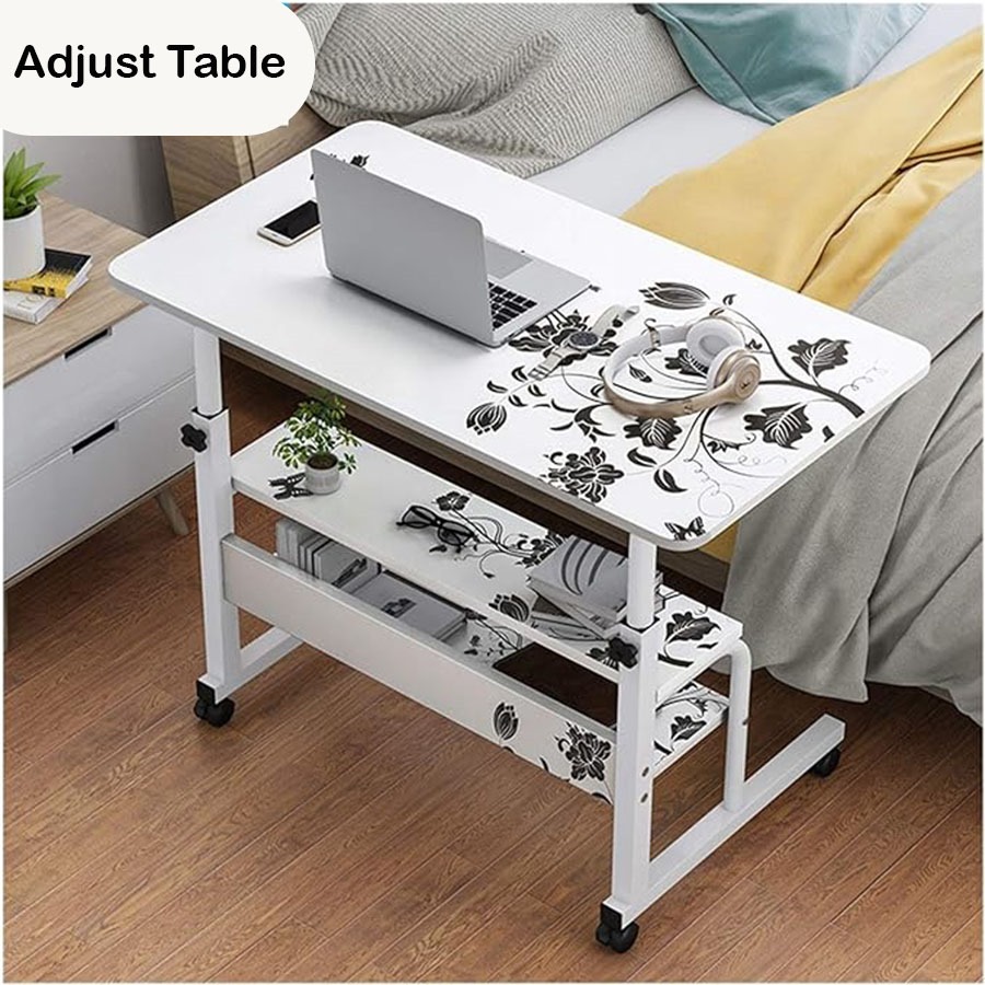 Laptop Table /Table Floral Double Layer Adjustable Table | Daraz.com.bd