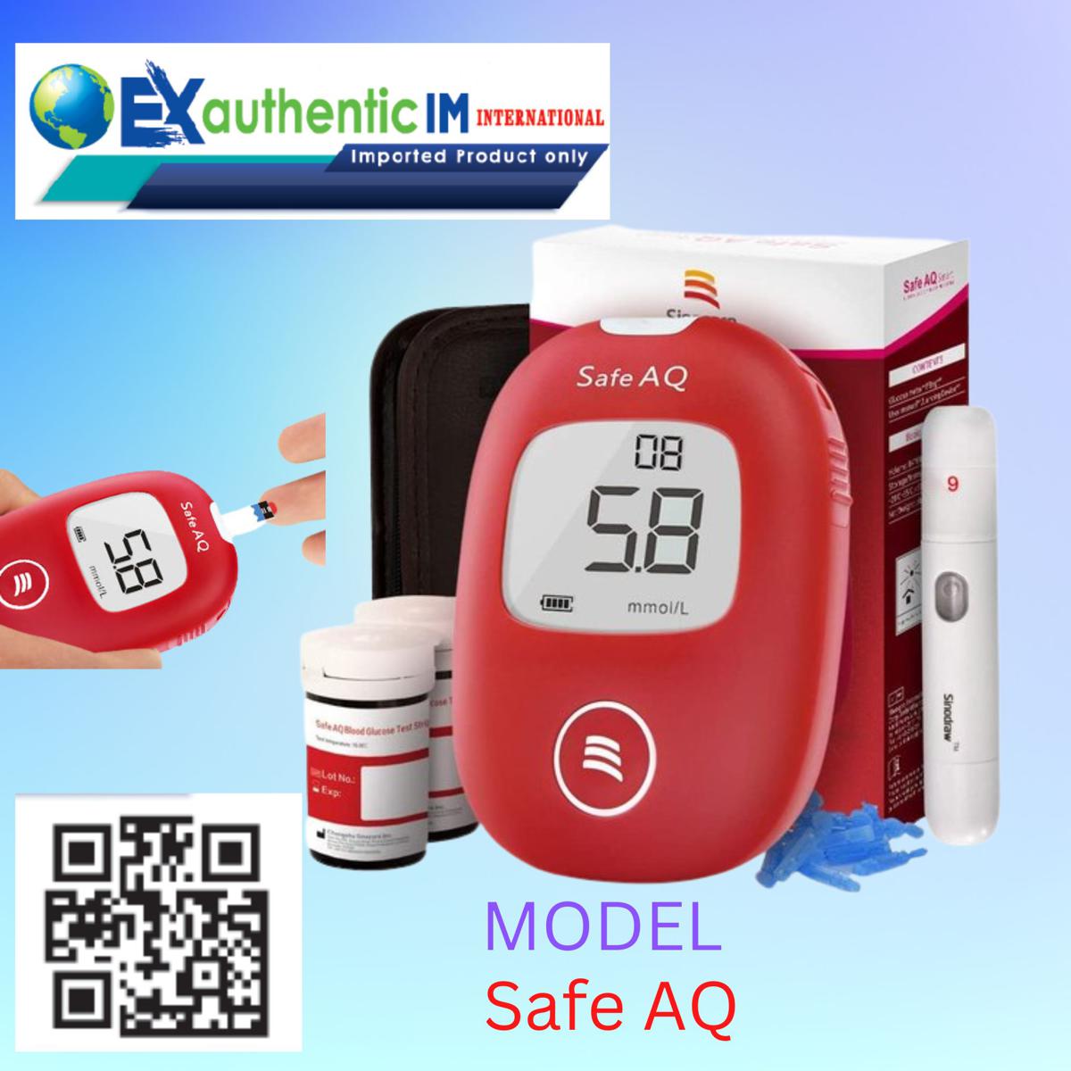 Sinocare Safe AQ Smart Glucose Monitoring System(25 pieces Strips Free ...