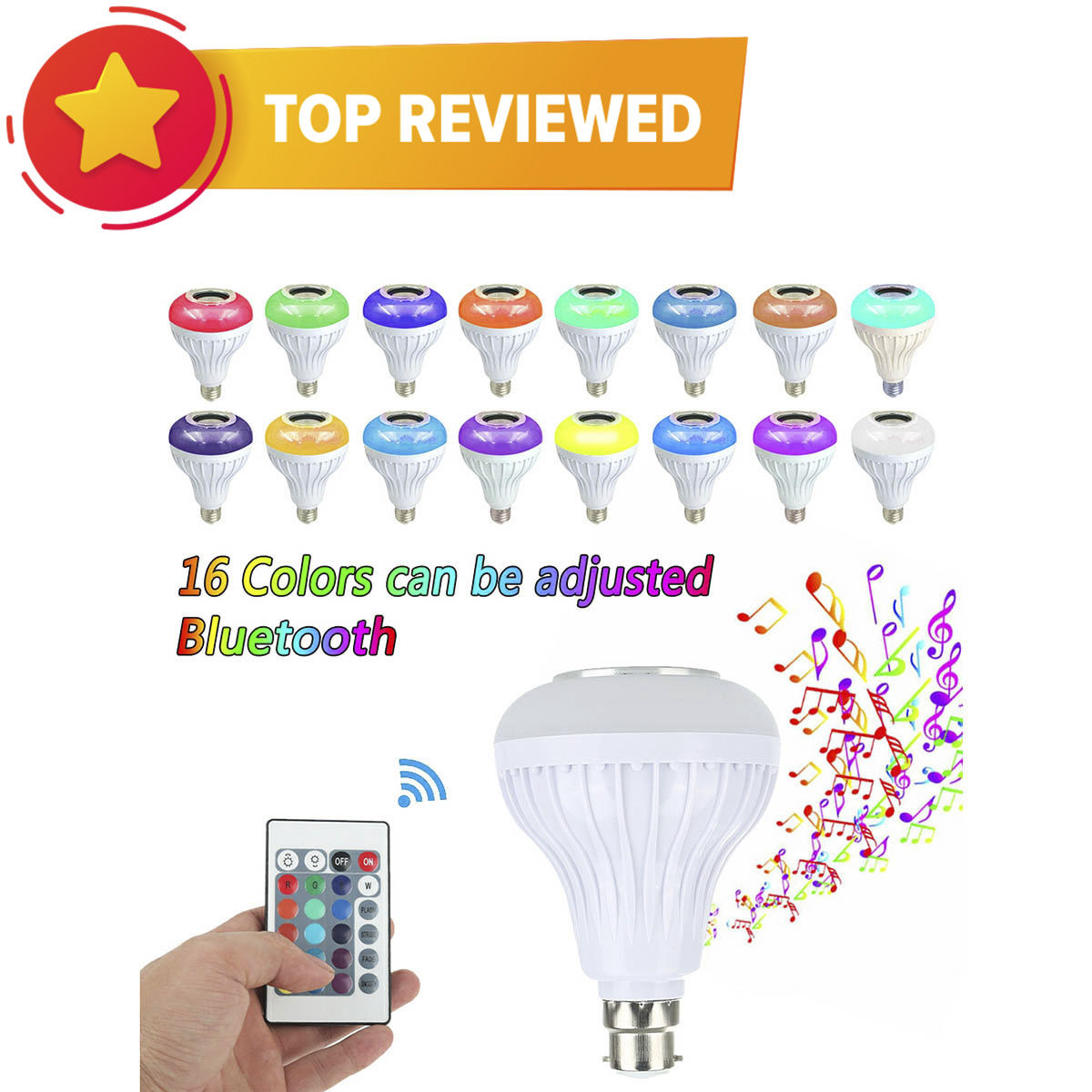 Smart Led Remote Control Bluetooth Speaker Music Bulb - AC | Daraz.com.bd