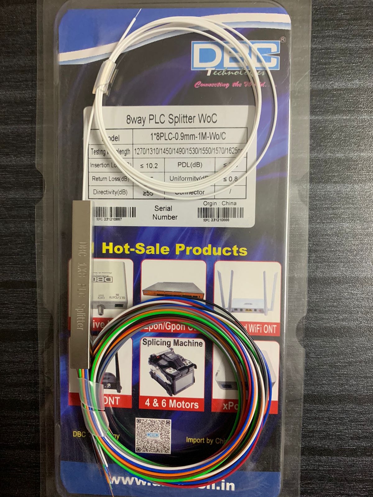 DBC FTTH 1:2/1:4/1:8/1:16 optical fiber PLC splitter without connector ...