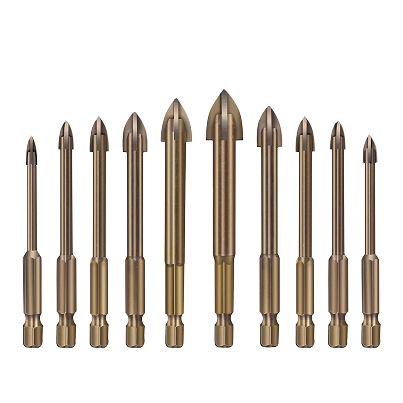 10PC Efficient Universal Drilling Tool,Multi-Function Cross Alloy Drill ...