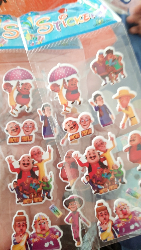 Stickers Kids 3D Puffy Favourite Motu Patlu Cartoon Character Stickers ...