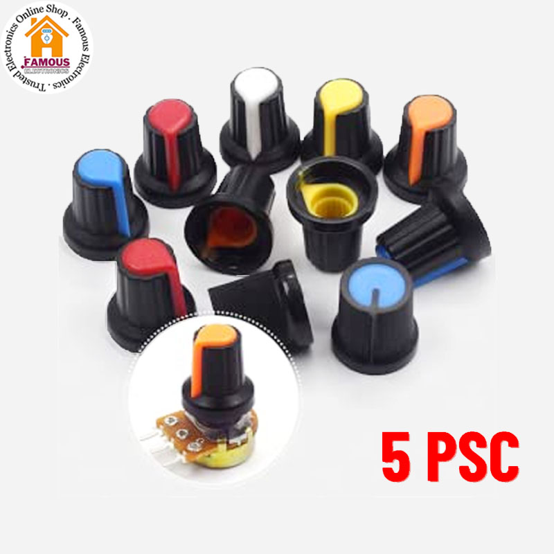 Shaft Hole Plastic Potentiometer Amplifier Knob 6mm Sound Cap Volume ...