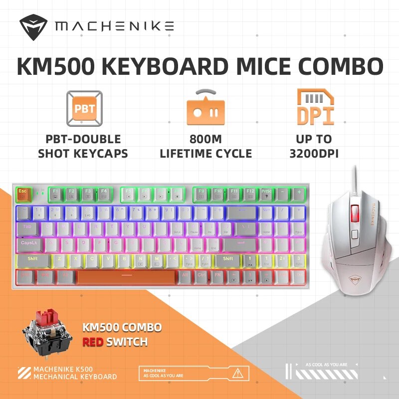 Machenike KM500 Mechanical Keyboard Gaming Mouse Combo Wired Hot ...