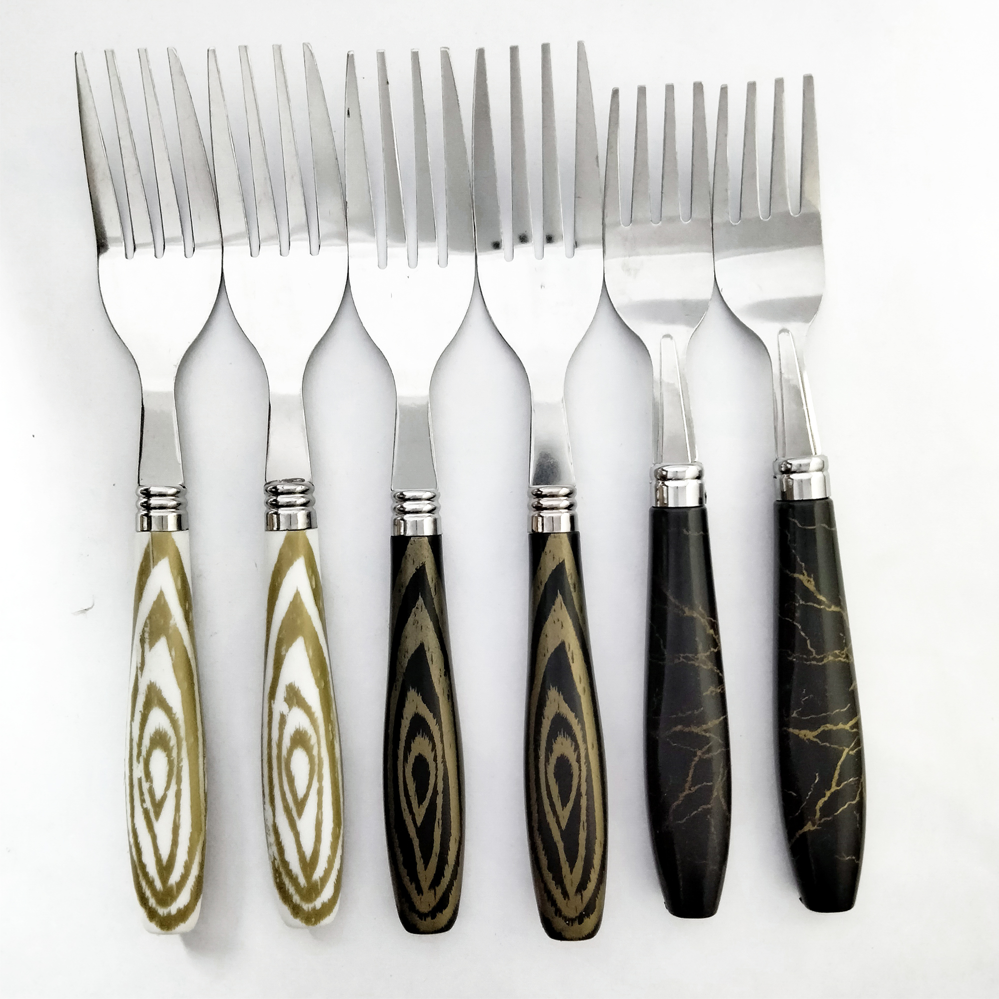 6-Pieces Fancy multi-design Fork Spoon Set | Table Spoon & Cutlery Set ...