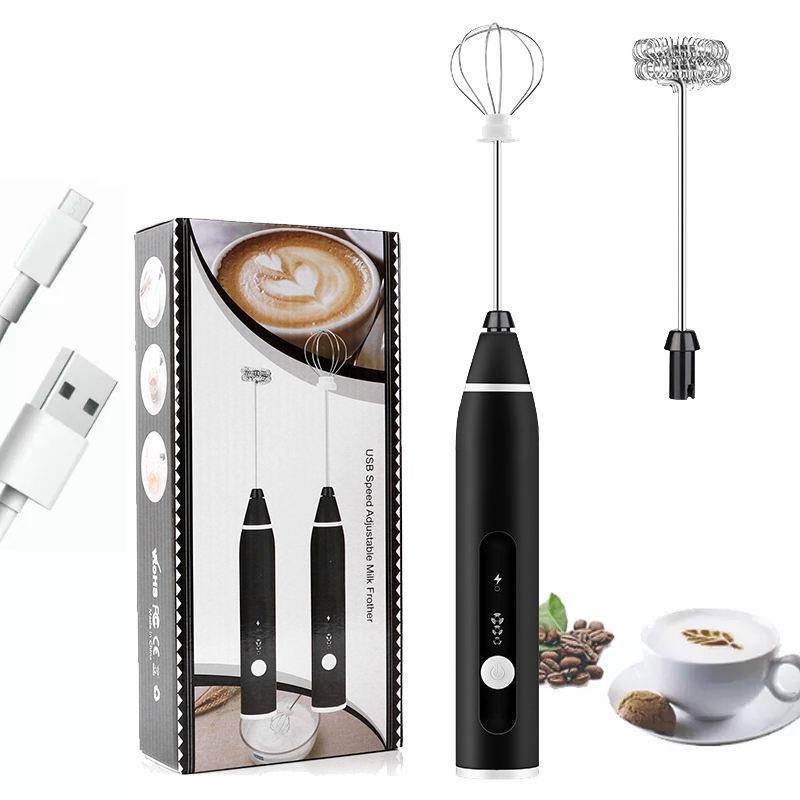 Household Electric Milk Foamer Rechargeable Handheld Cake Baking ...