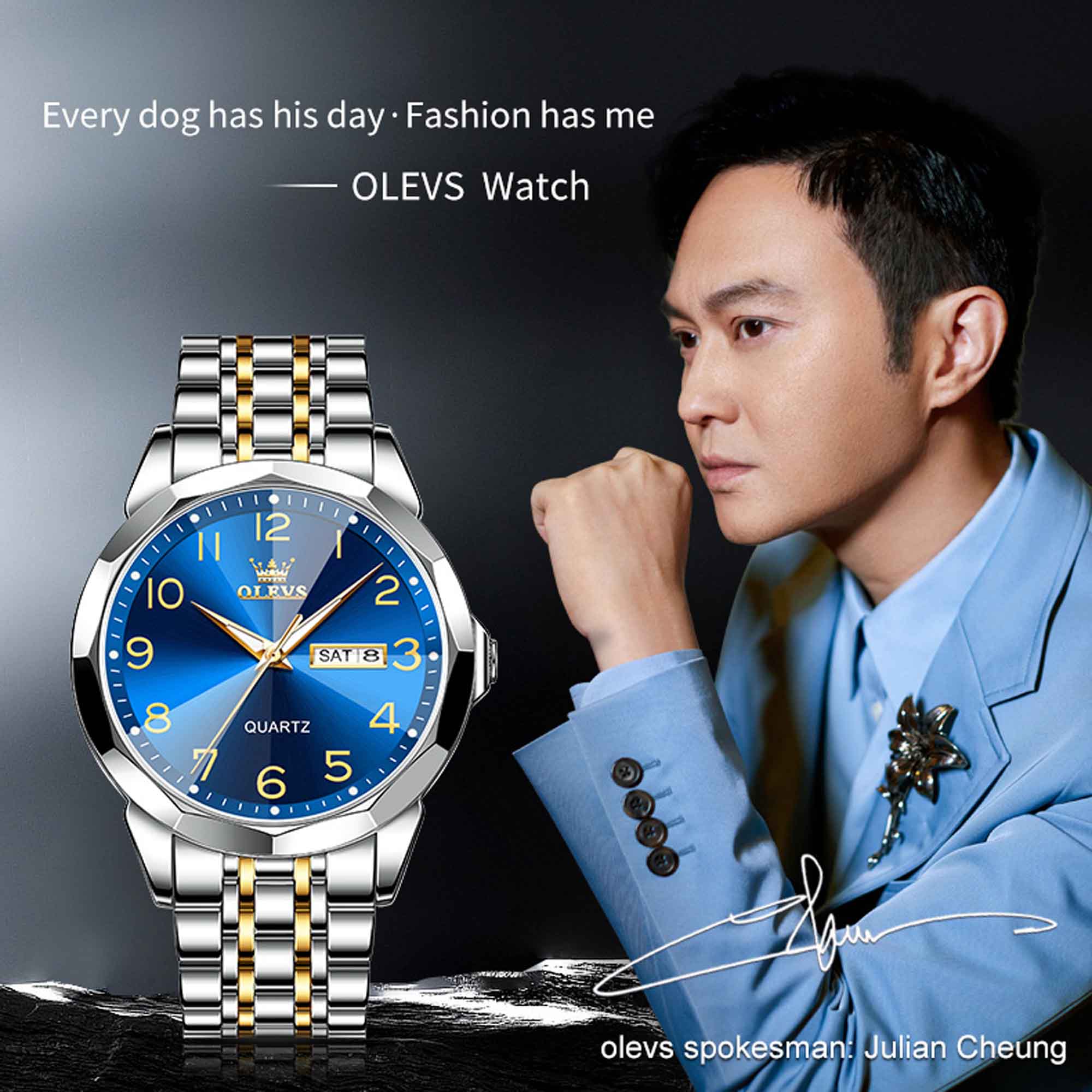 OLEVS (Model Number : 9970G) Luxury Fashion Quartz Watch for Men ...