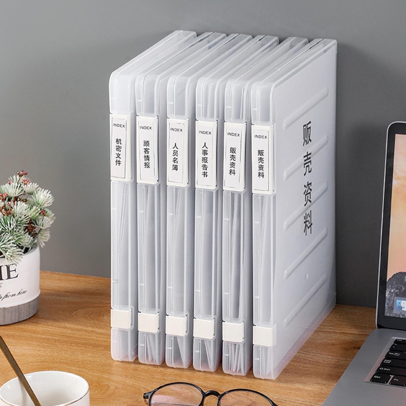 A4 File Box Document Case Portable Project Case Transparent Plastic Box ...
