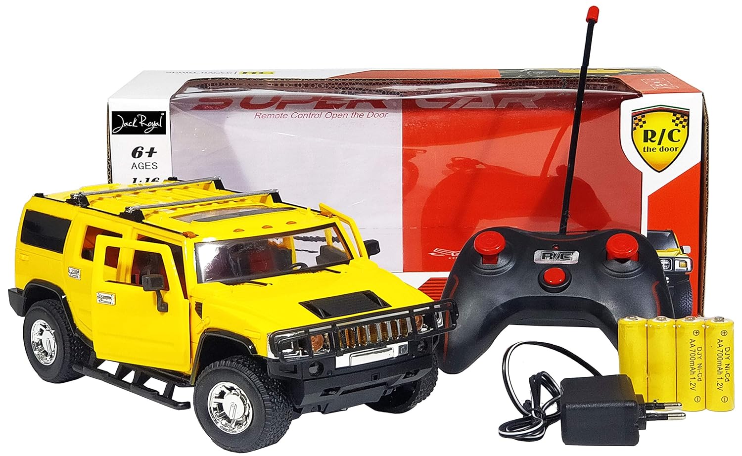 Jack Royal 1:16 Scale Radio Control Hummer Super Car (Color May Vary as ...