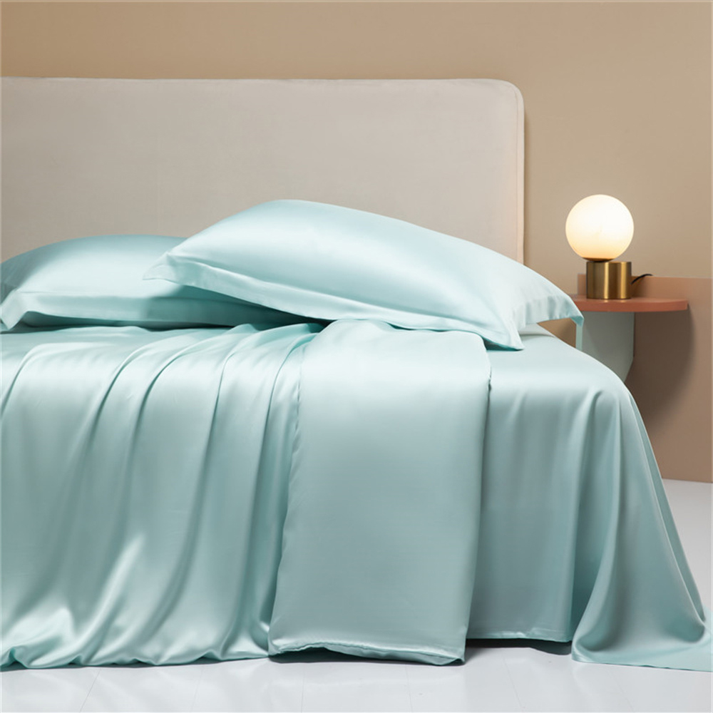 Lanlika Nature 100% Silk Bedding Set Beauty King Duvet Cover Flat Sheet ...