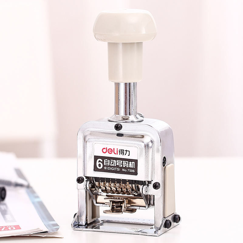 Deli 7506 Autometic Steel Numbering Machine - 6 Digit | Daraz.com.bd
