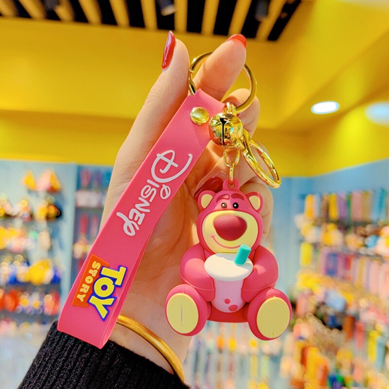 Disney Toy Story Keychains Anime Buzz Lightyear Woody Lotso Keyring ...
