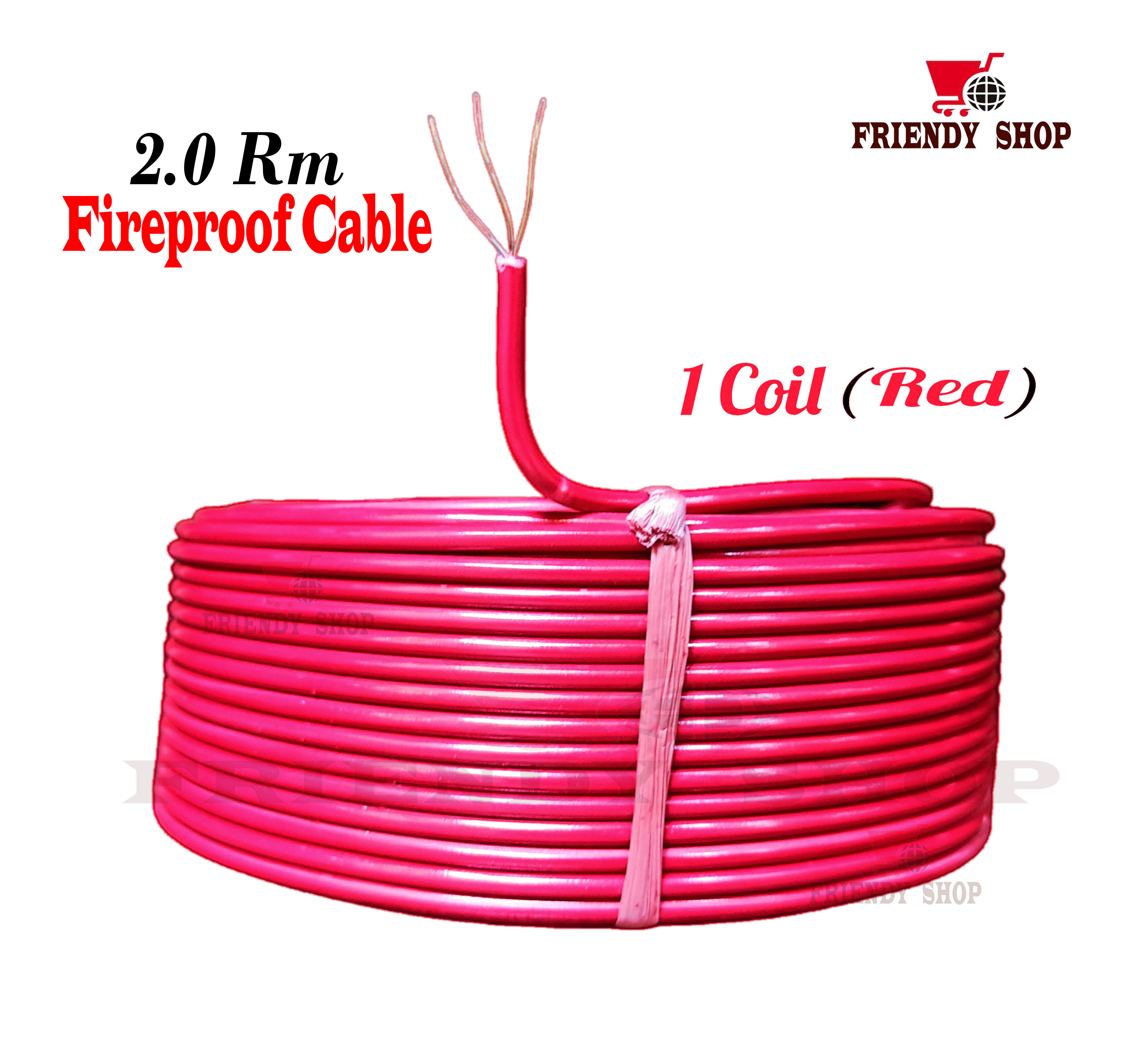 2.0 Rm Fireproof Electric Cable Red/Black Color (1 coil) Fireproof ...