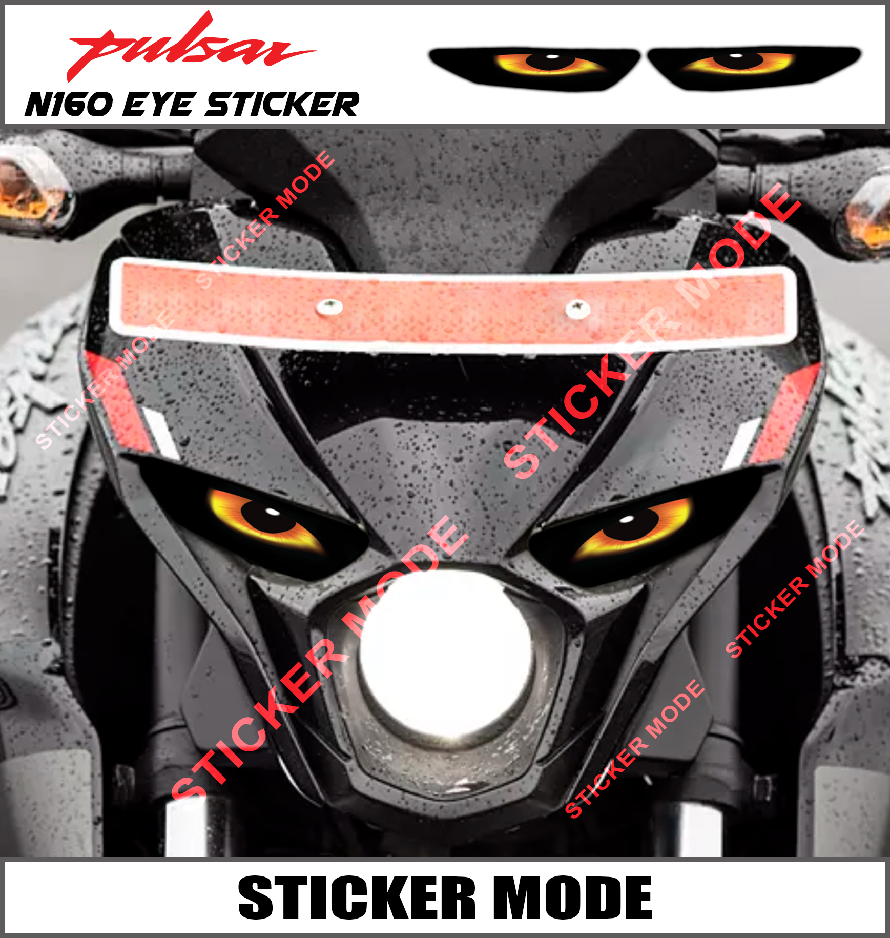 Sticker For Bike | PULSAR N160 Eye Sticker | Best Quality Sticker For ...