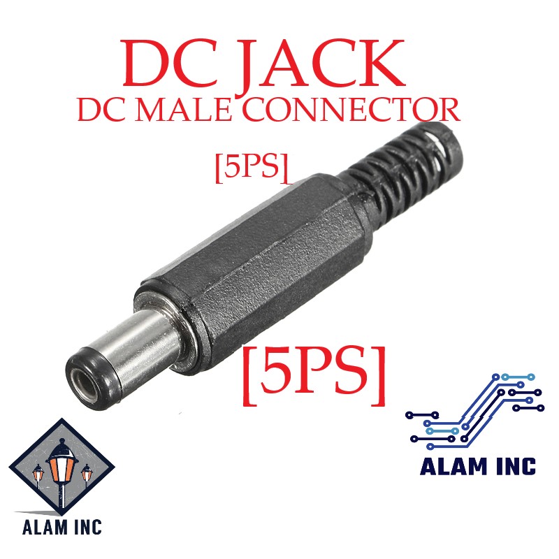 DC Male JACK DC-2.1 Male Power Connector [5ps] | Daraz.com.bd