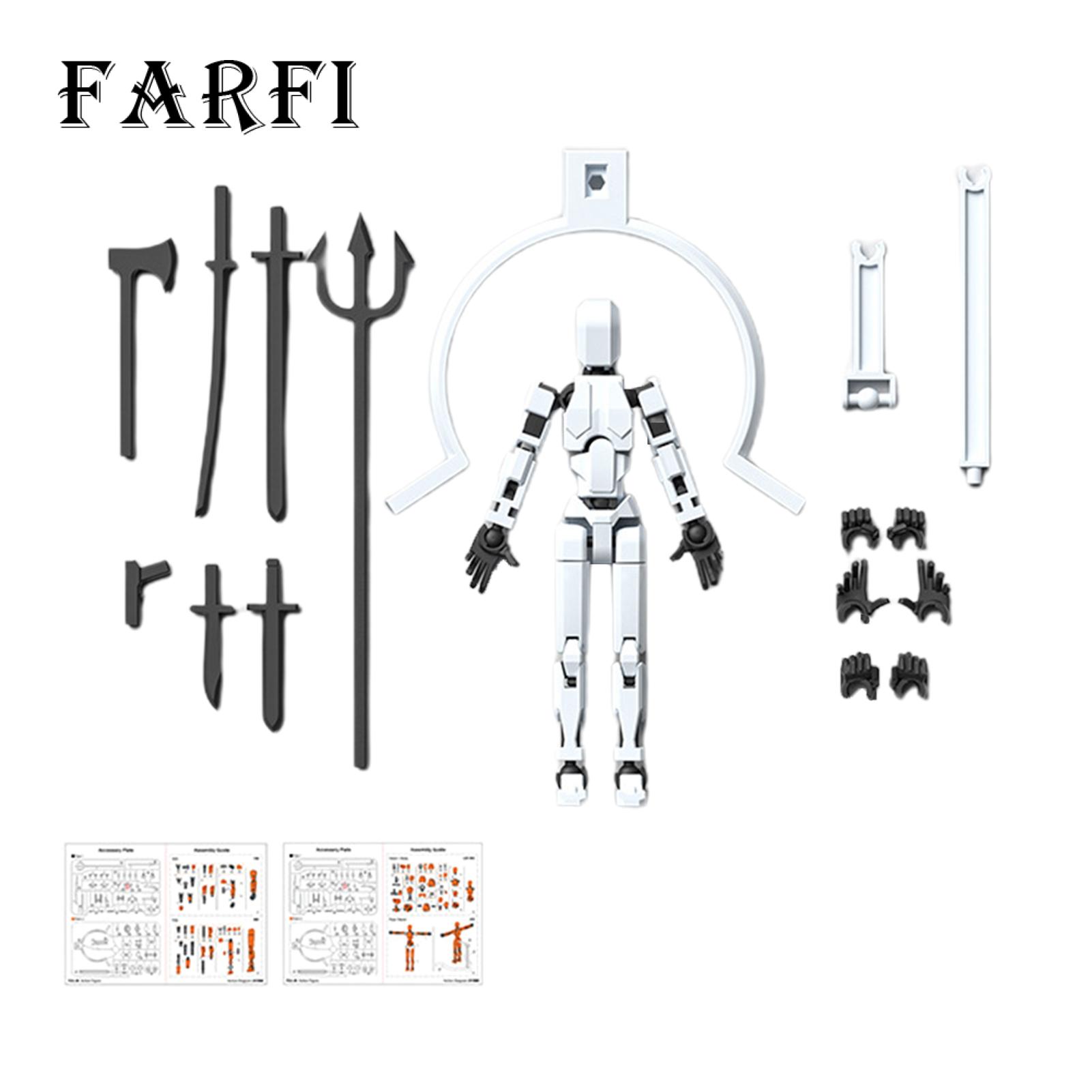 Model Toy Diy Magnetic Robot Action Figure Set with Movable Joints 3d ...