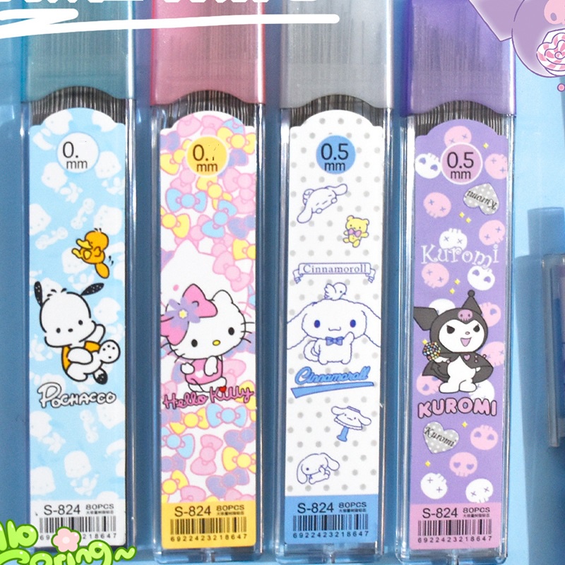6Pcs/Set Sanrio Kuromi Cinnamoroll Cartoon Bear Mechanical Pencil 0.5 ...
