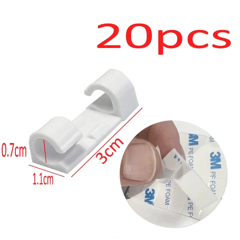 Cable Organizer 3M Self Adhesive Cable Clips USB Data Line Winder ...