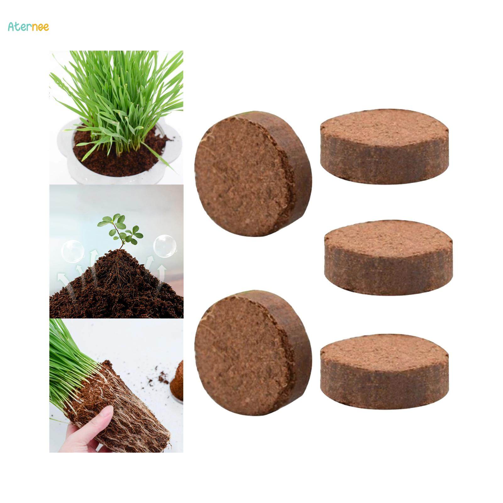 5Pcs Coconut Soil Planting Growth Soil Lightweight Absorbent Garden ...