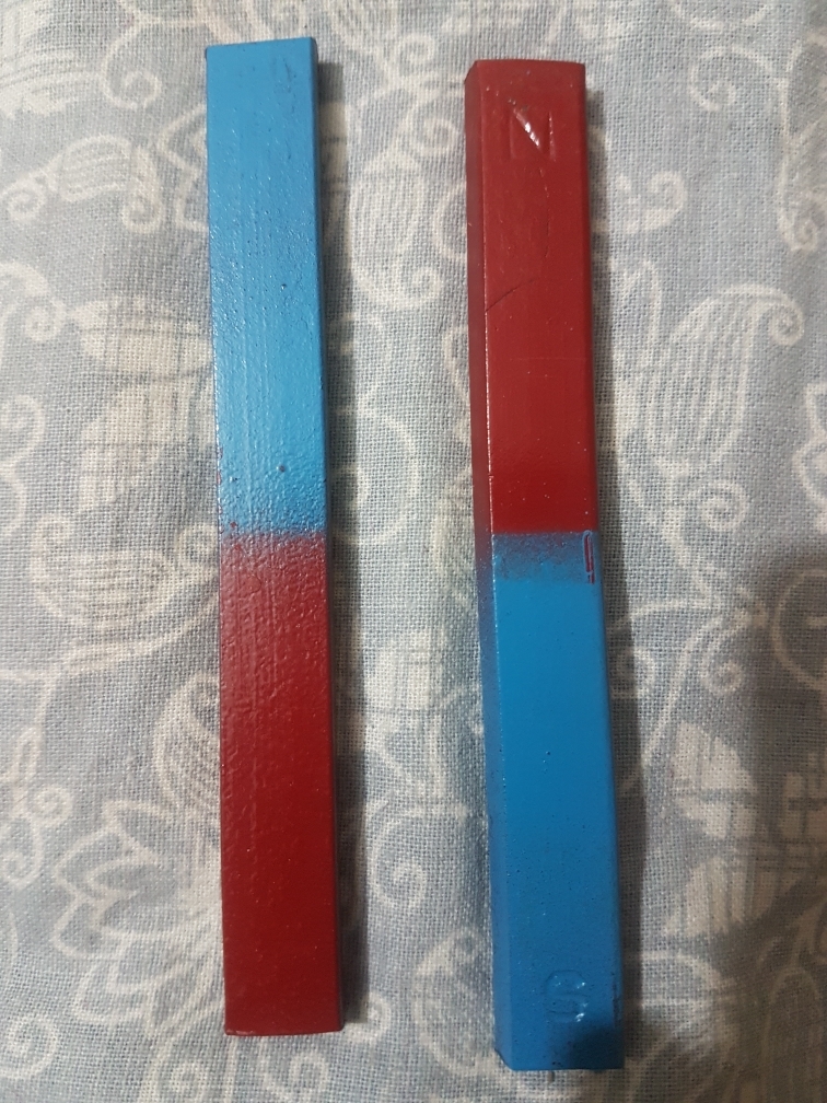 1 Pair 100 mm Magnet Bar - Red & Blue 4 inch Bar Magnet | Daraz.com.bd
