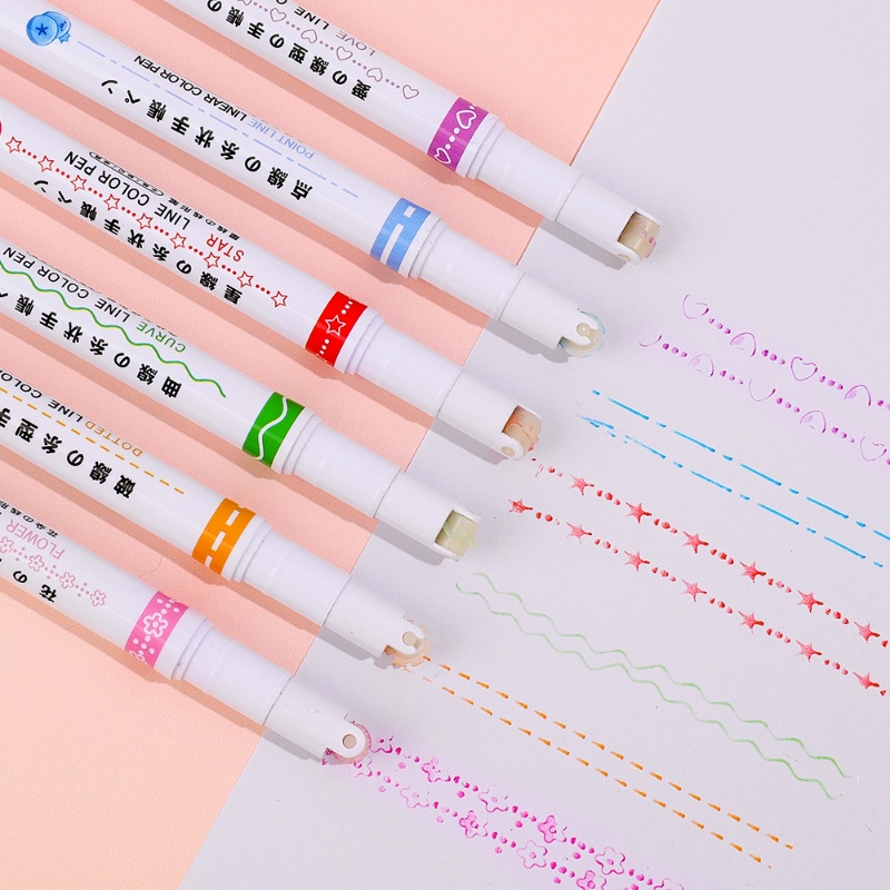 Stationery Supplies / Multi-colored Drawing Curve Pen Funny Pattern ...