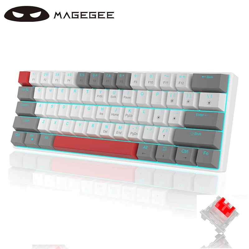 MageGee 60% Customized Wired Mechanical Keyboard, STAR61 Gaming ...