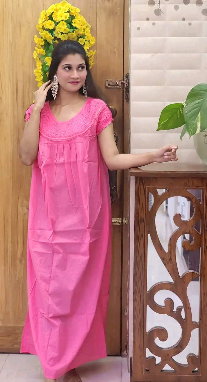 Cotton Maxi Elastic Work Chest Kuchi Solid Colour Maxi for women ...