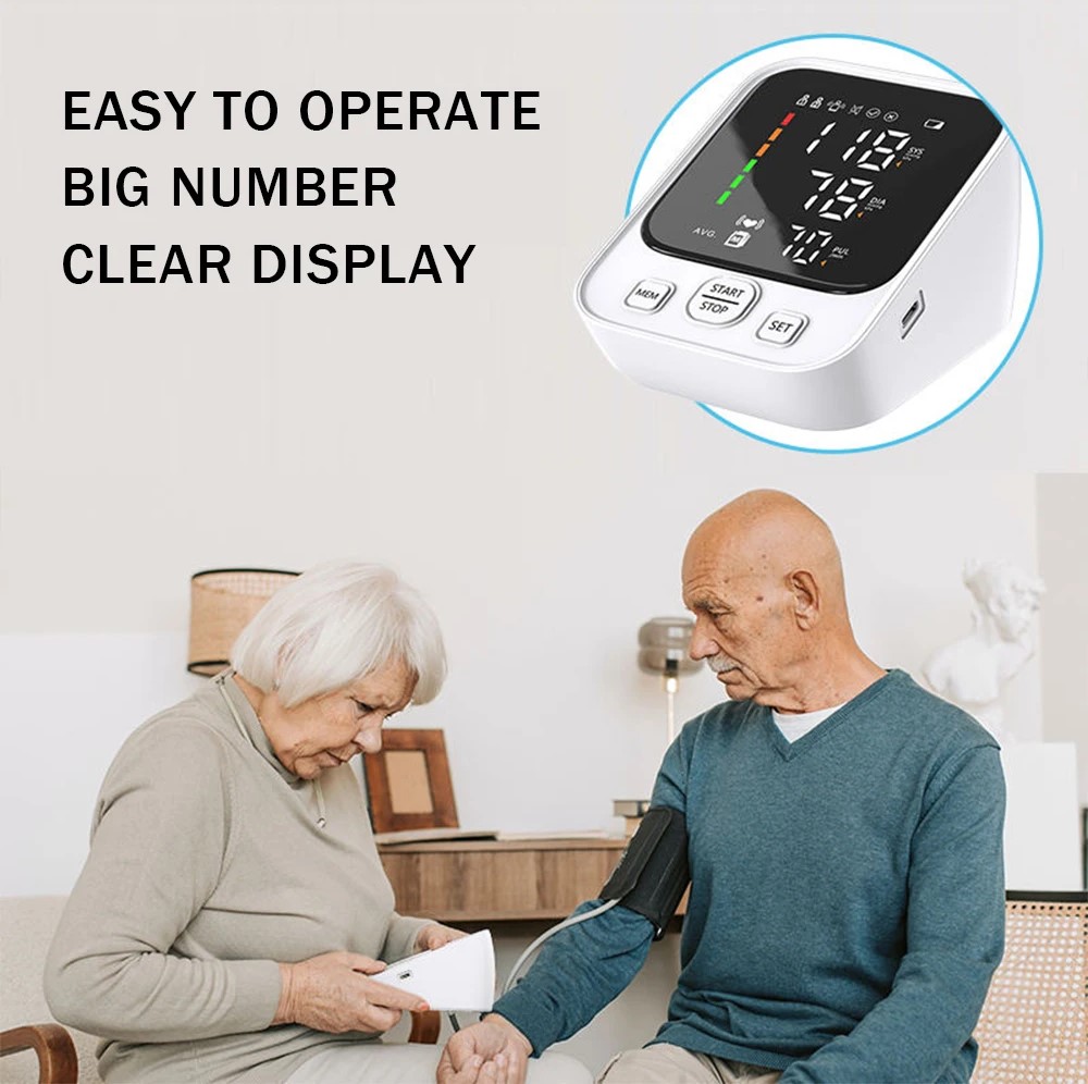 Led Big Display Blood Pressure Monitor Usb Portable Automatic Digital ...