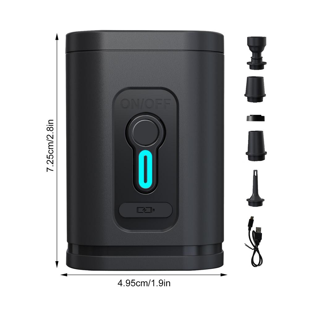 Electric Air Pump Inflator Battery Rechargeable Air Compressor Portable ...