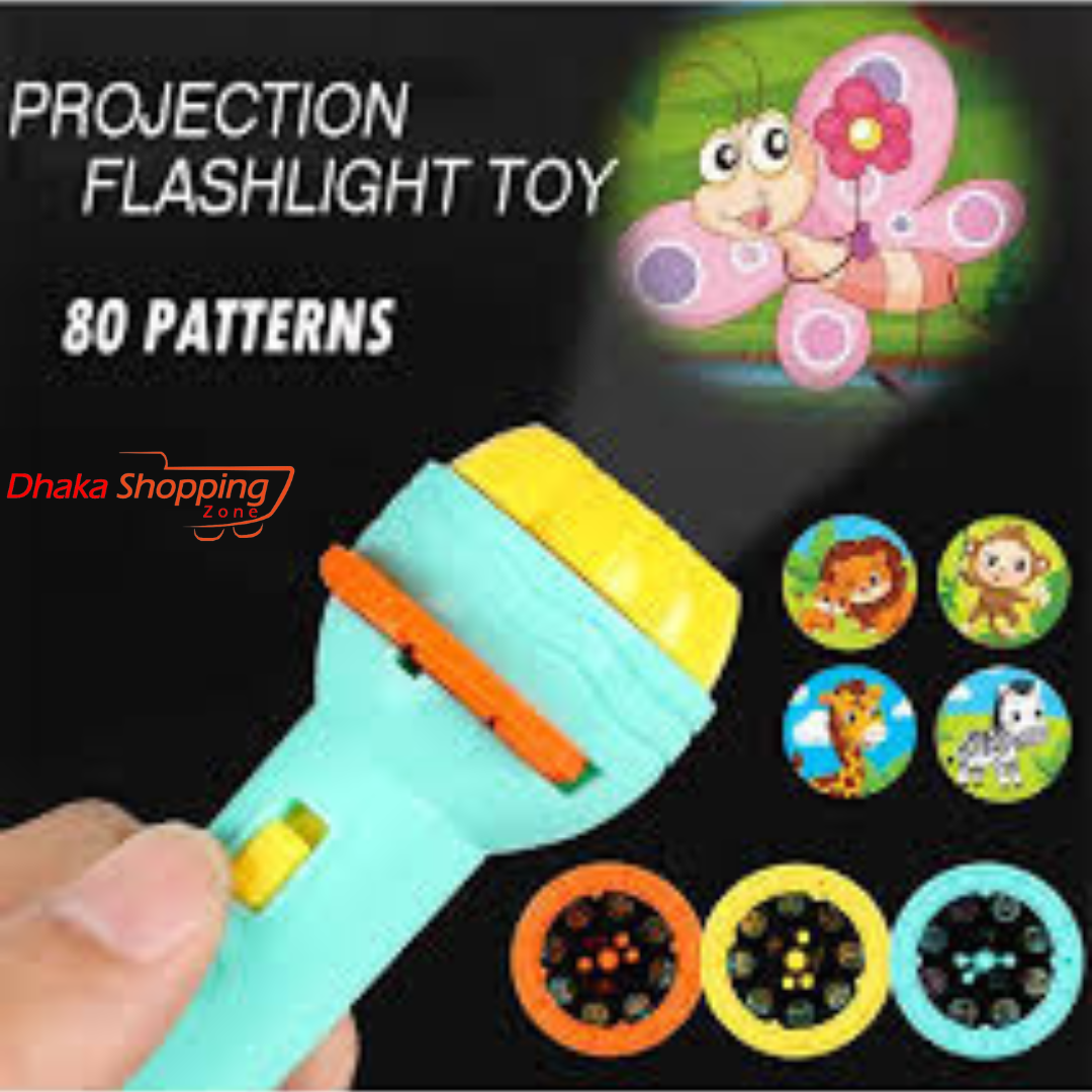 Mini Projector Torch Kids Flashlight Story book Educational Light-up ...