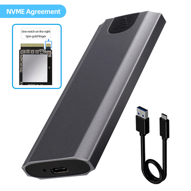 M2 Nvme Sata Enclosure M.2 To Usb Type C 3.1 External Ssd Adapter ...