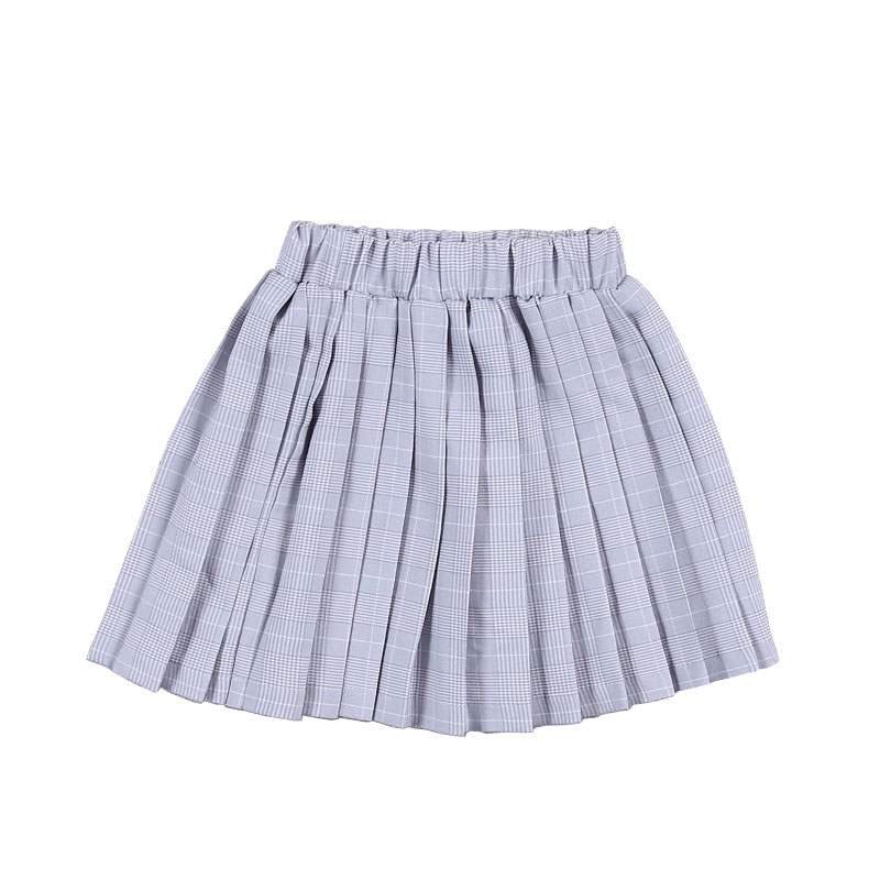 Girls Skirts Plaid Kids Mini Vestido Gray Shool Sweet Mom Kid Skirt ...