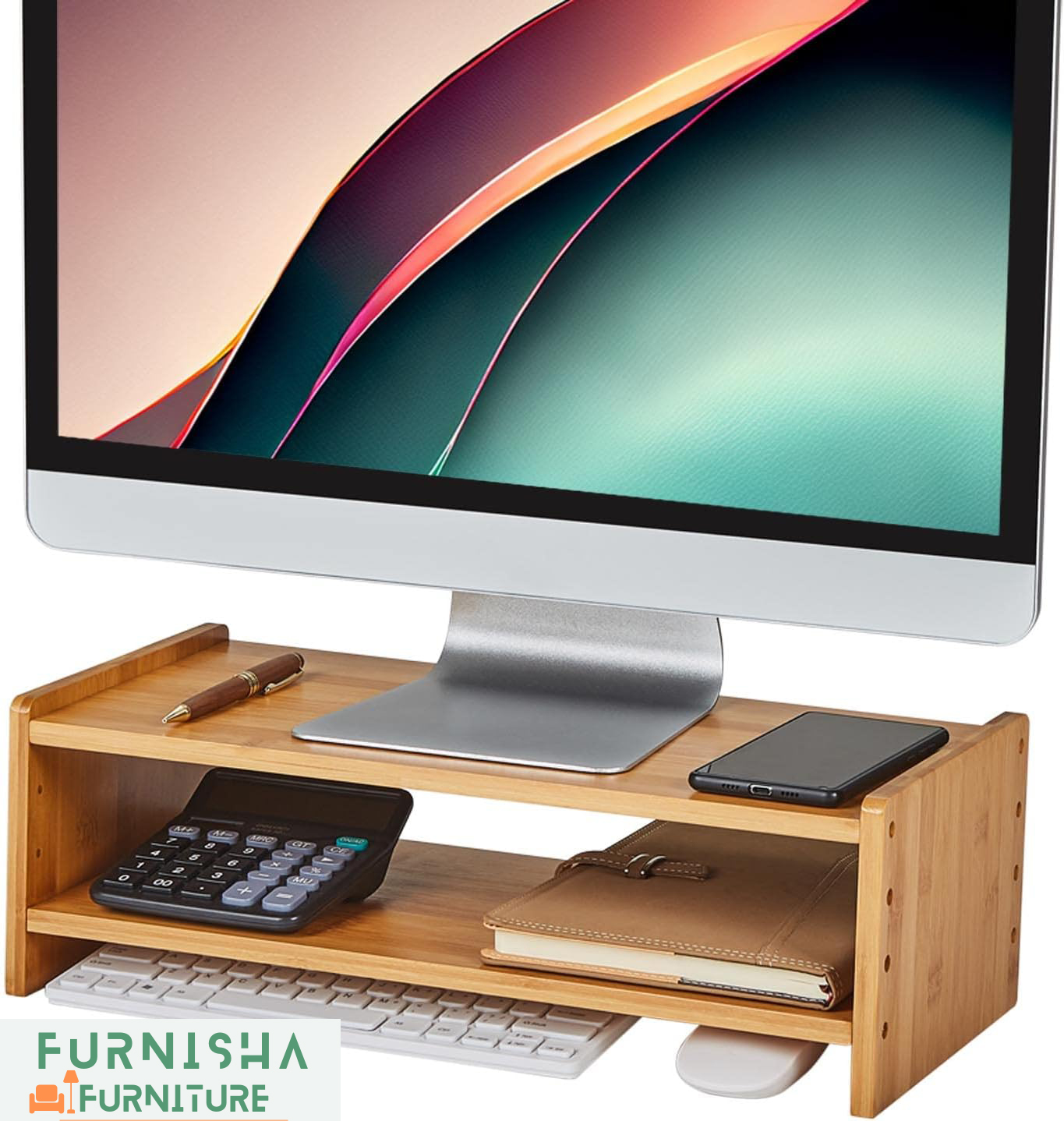 Desktop Monitor Stand-Monitor Stand- Wood Monitor Stand-Monitor With ...